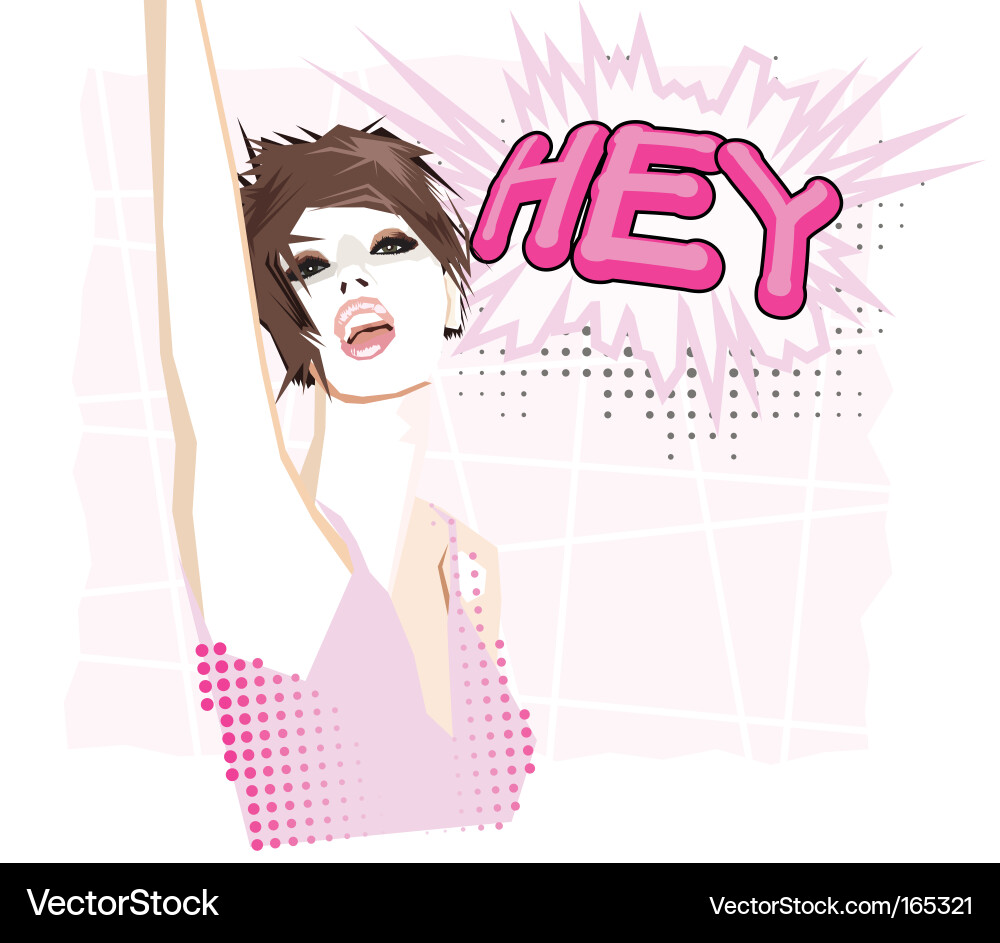 Hey Royalty Free Vector Image - VectorStock