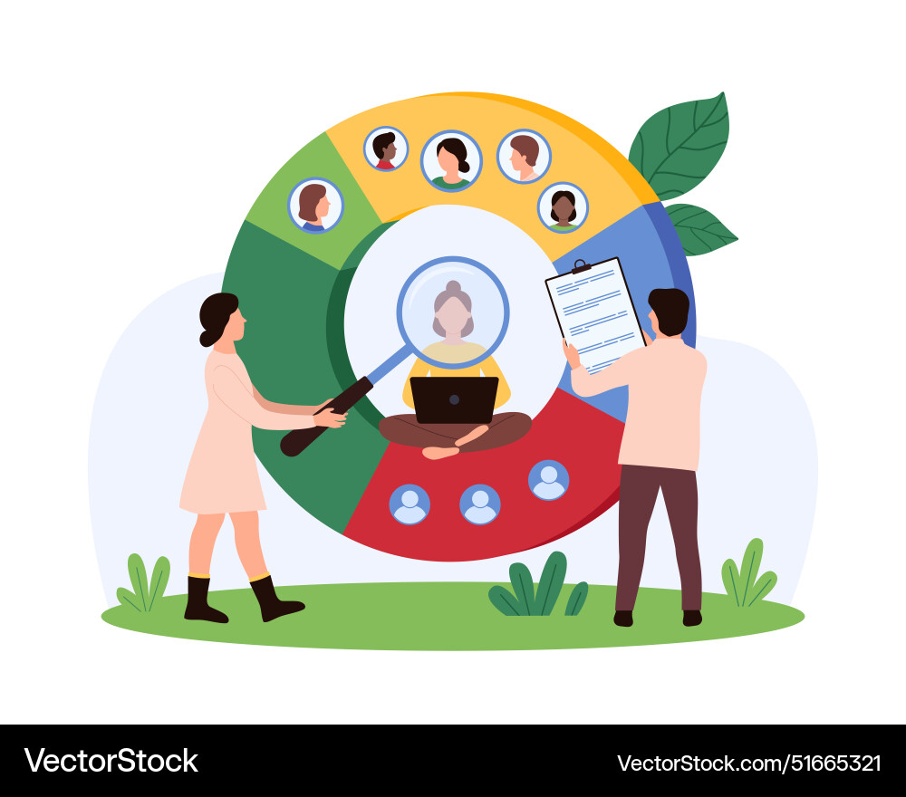Market segment and focus group of audience Vector Image