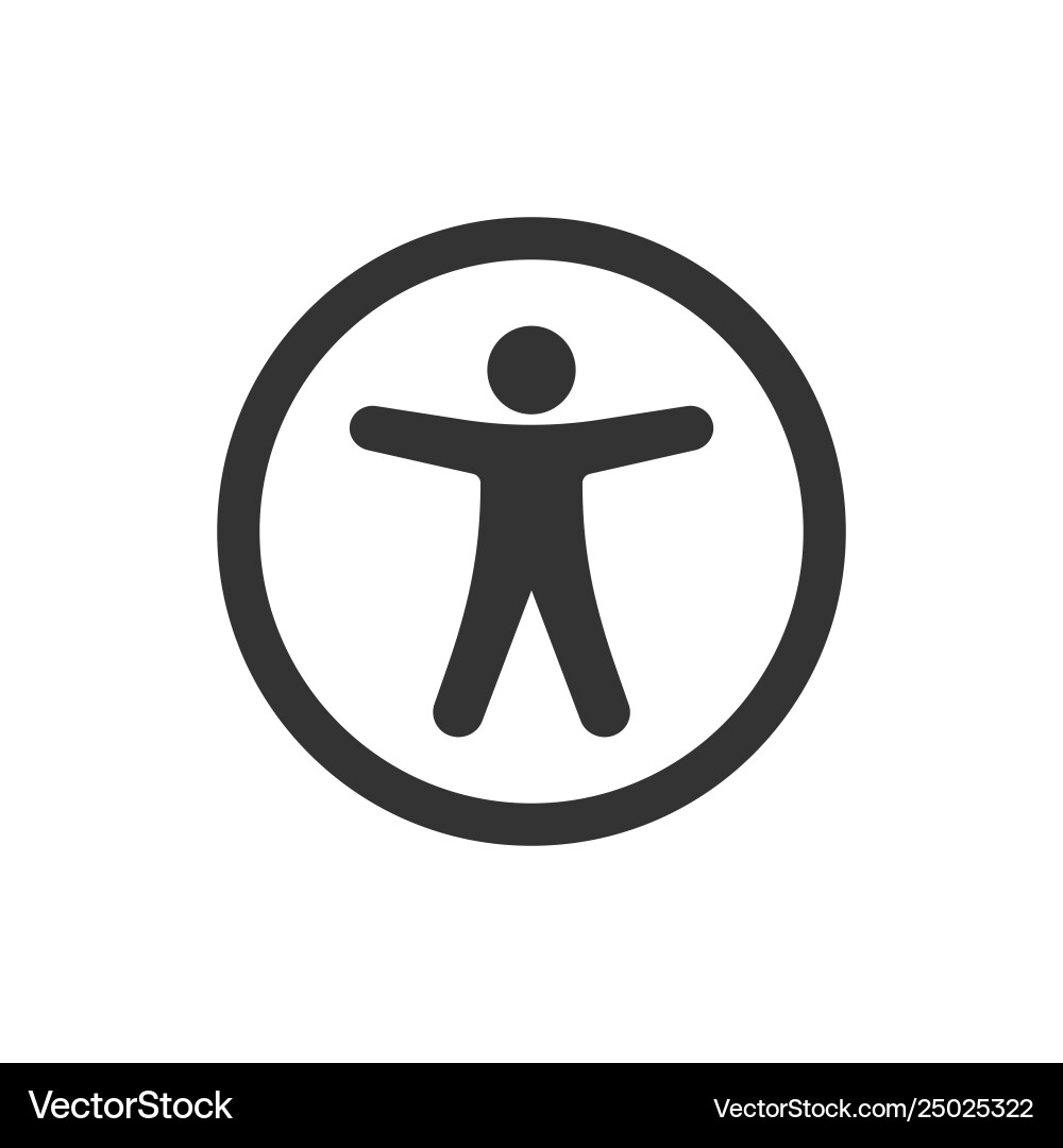 Accessibility Icon - Inclusive Access Royalty Free Vector