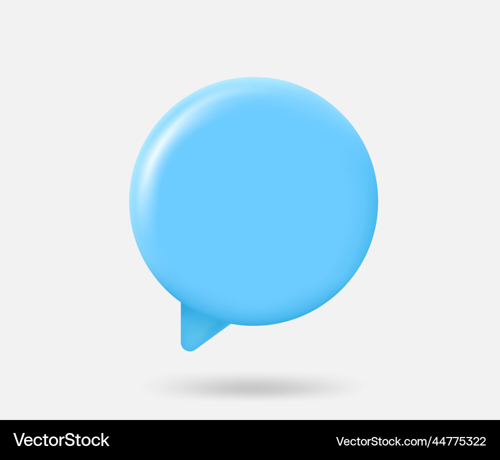Blank blue speech cloud online messenging concept Vector Image