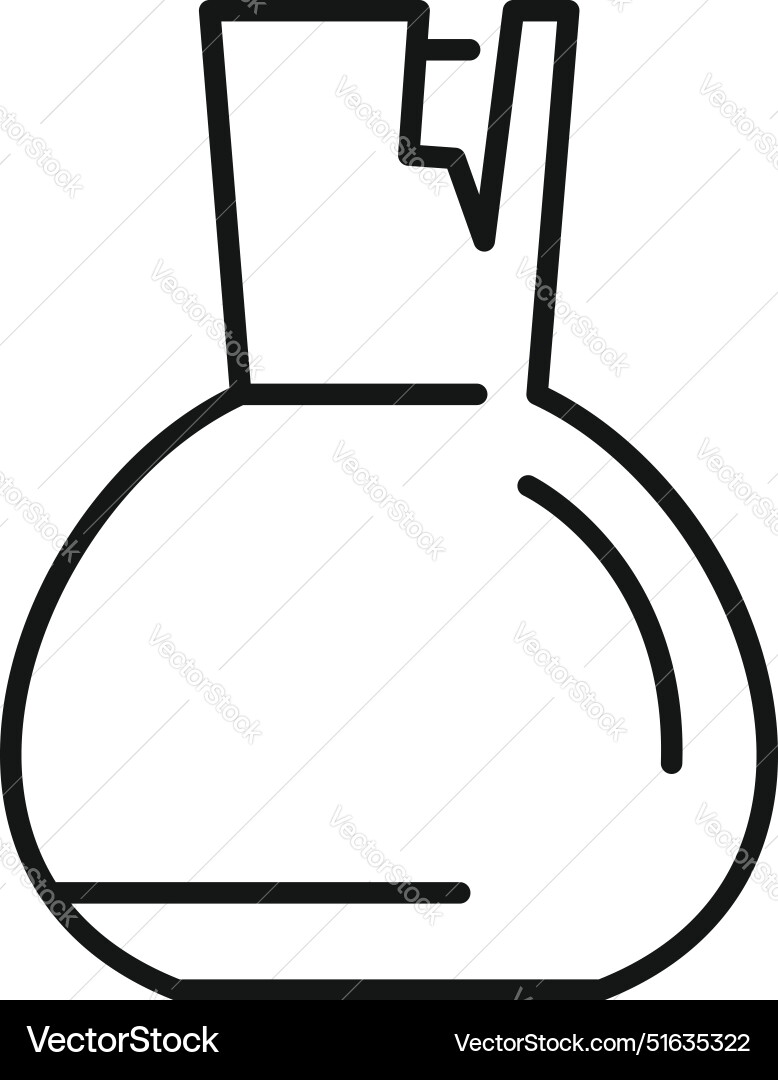 Chemical flask with narrow spout is standing Vector Image