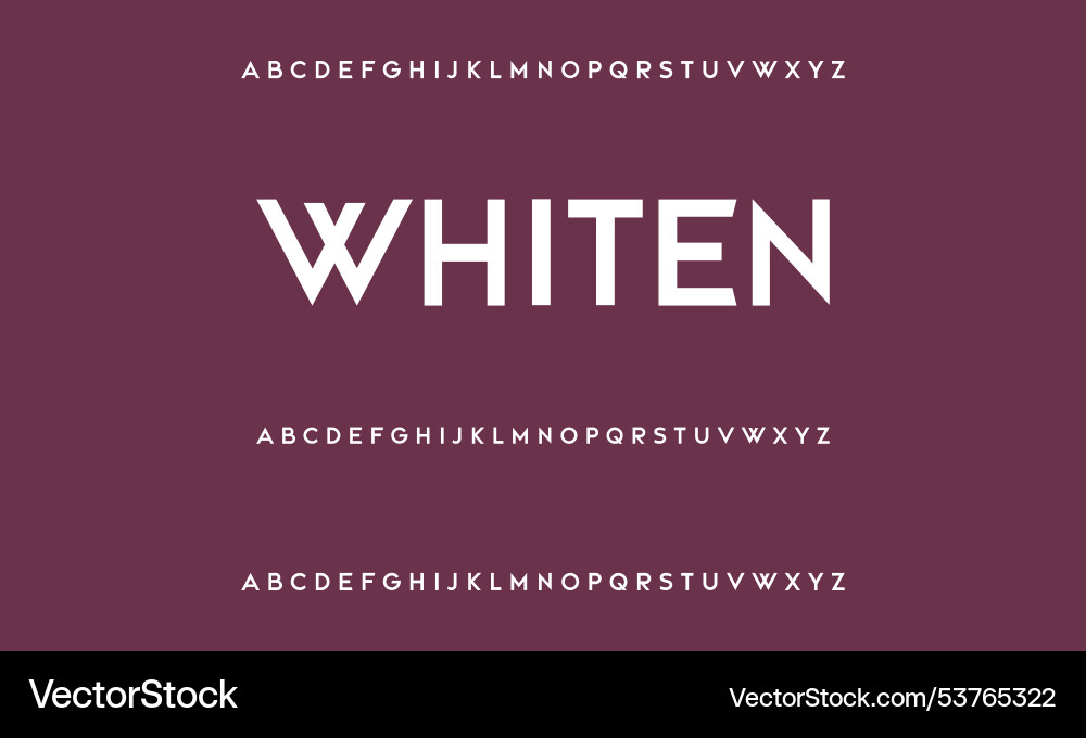Creative sans serif alphabet ligature display Vector Image