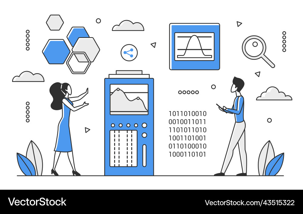 Digital storage server technology Royalty Free Vector Image