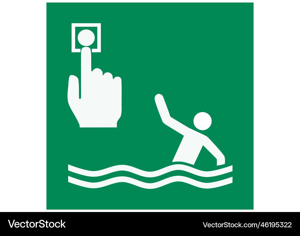 Person overboard call point Royalty Free Vector Image