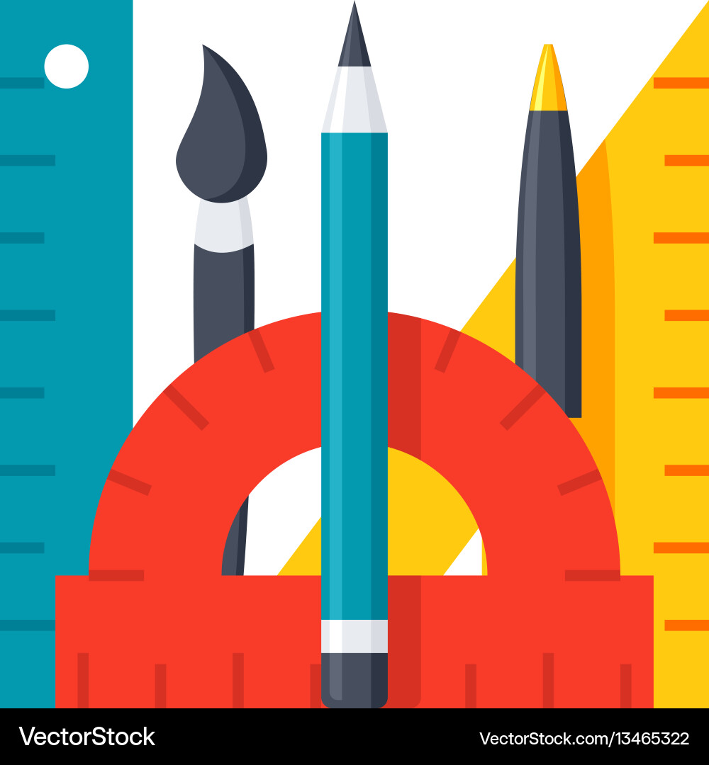 School tools icon Royalty Free Vector Image - VectorStock