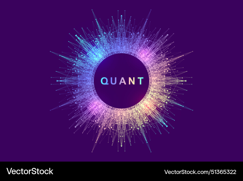Scientific quantum computer Royalty Free Vector Image