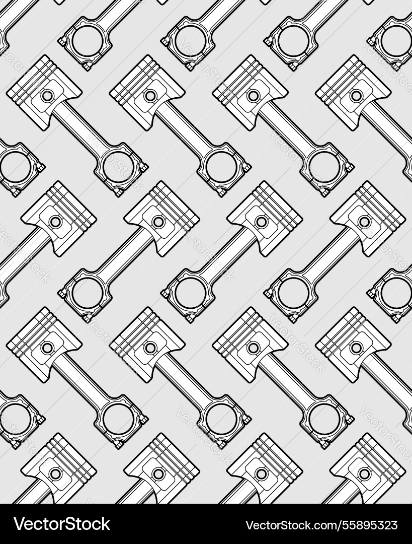 Engine piston pattern seamless motorcycle pistons Vector Image