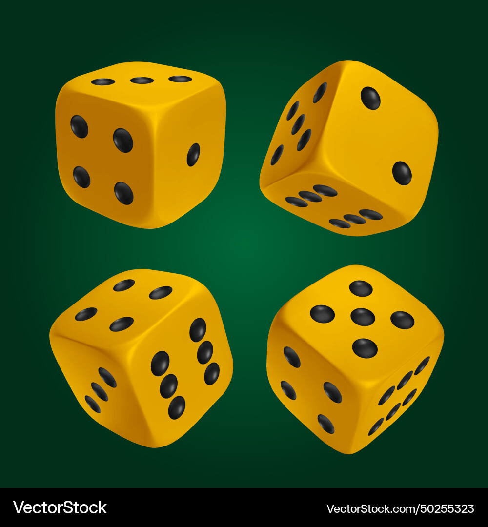 Gold photorealistic 3d cube for games Royalty Free Vector