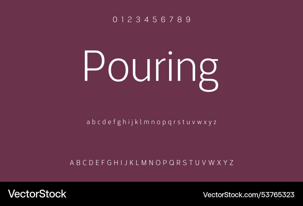 Modern bold font sans serif regular italic Vector Image