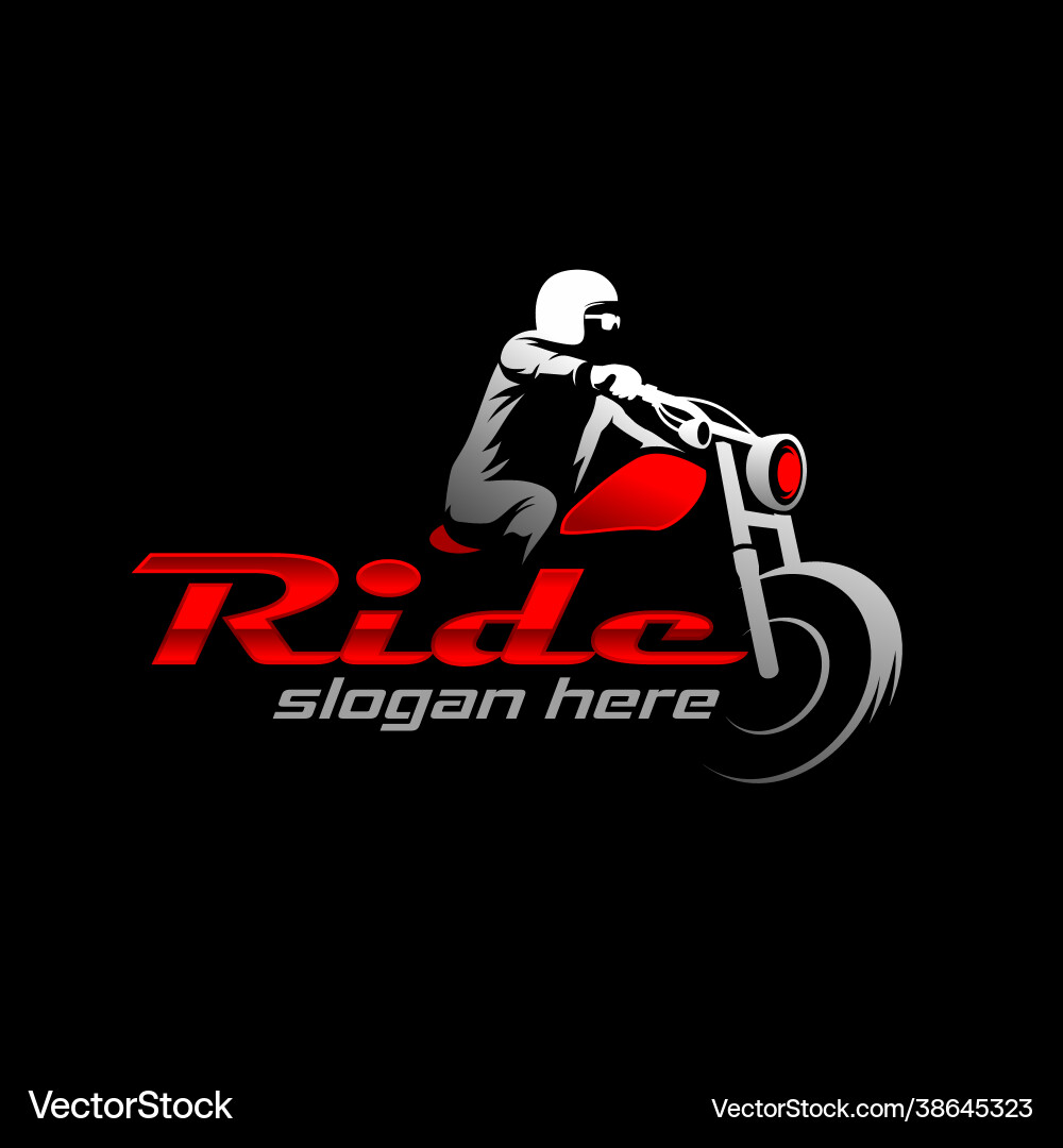 Motorcycle logo template Royalty Free Vector Image