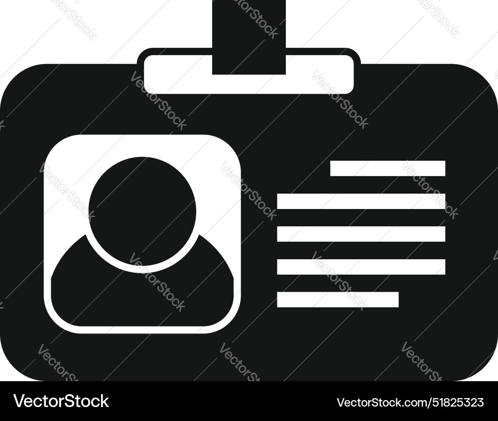 Personal identification card with photo and text Vector Image