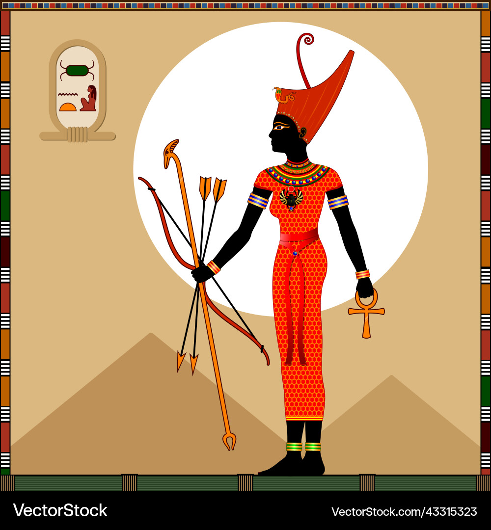 Religion of ancient egypt goddess neith Royalty Free Vector