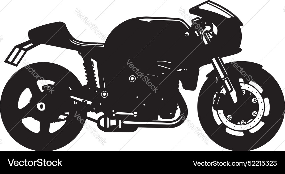 Retro revolution black cafe racer logo precision Vector Image