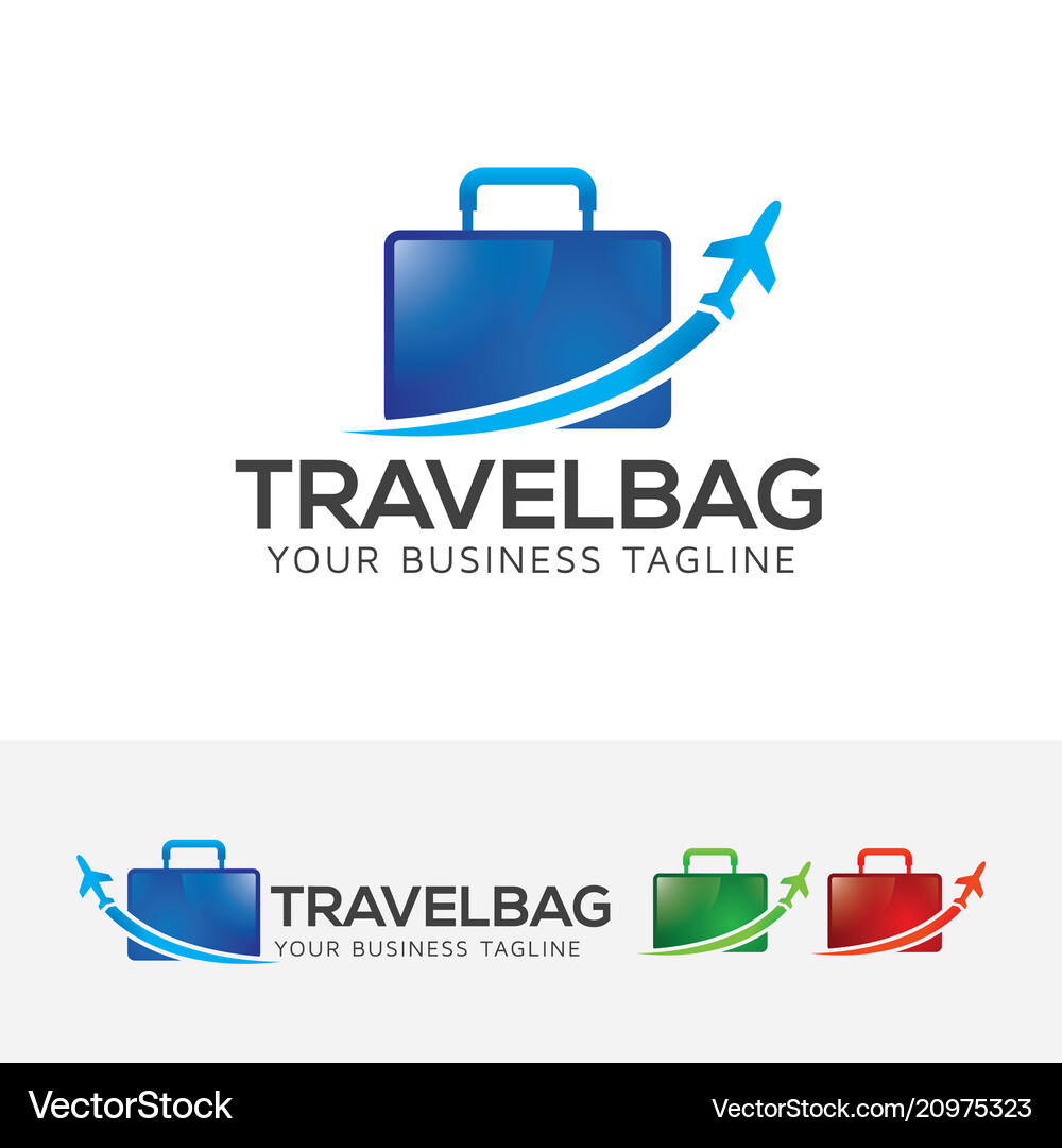 Travel Bag Logo Template Royalty Free Vector Image