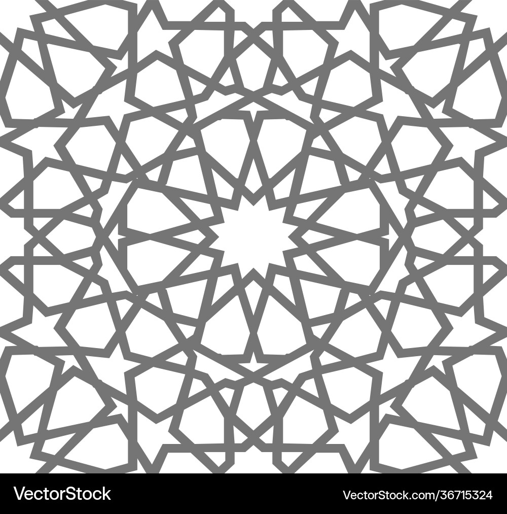 Arabic pattern ramadan mubarak muslim star Vector Image