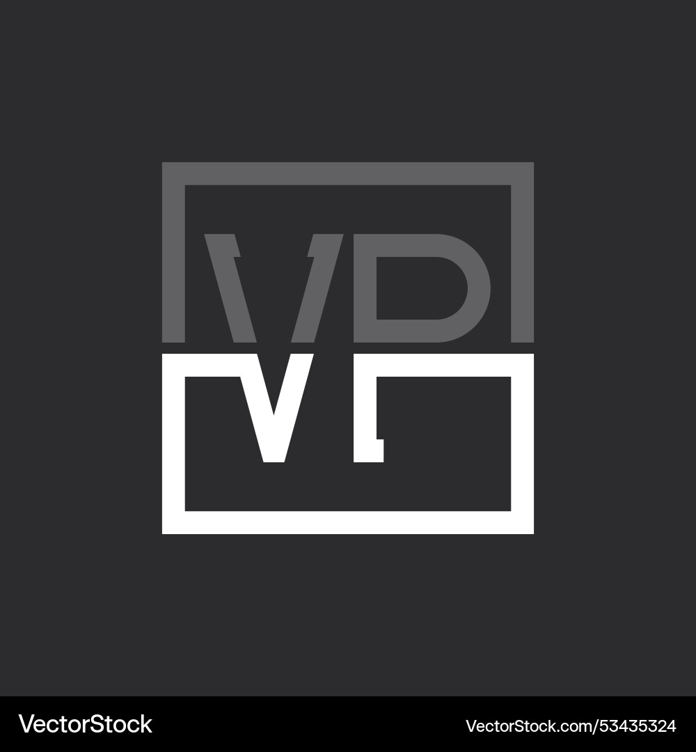 Creative modern minimalist vp letter logo design Vector Image
