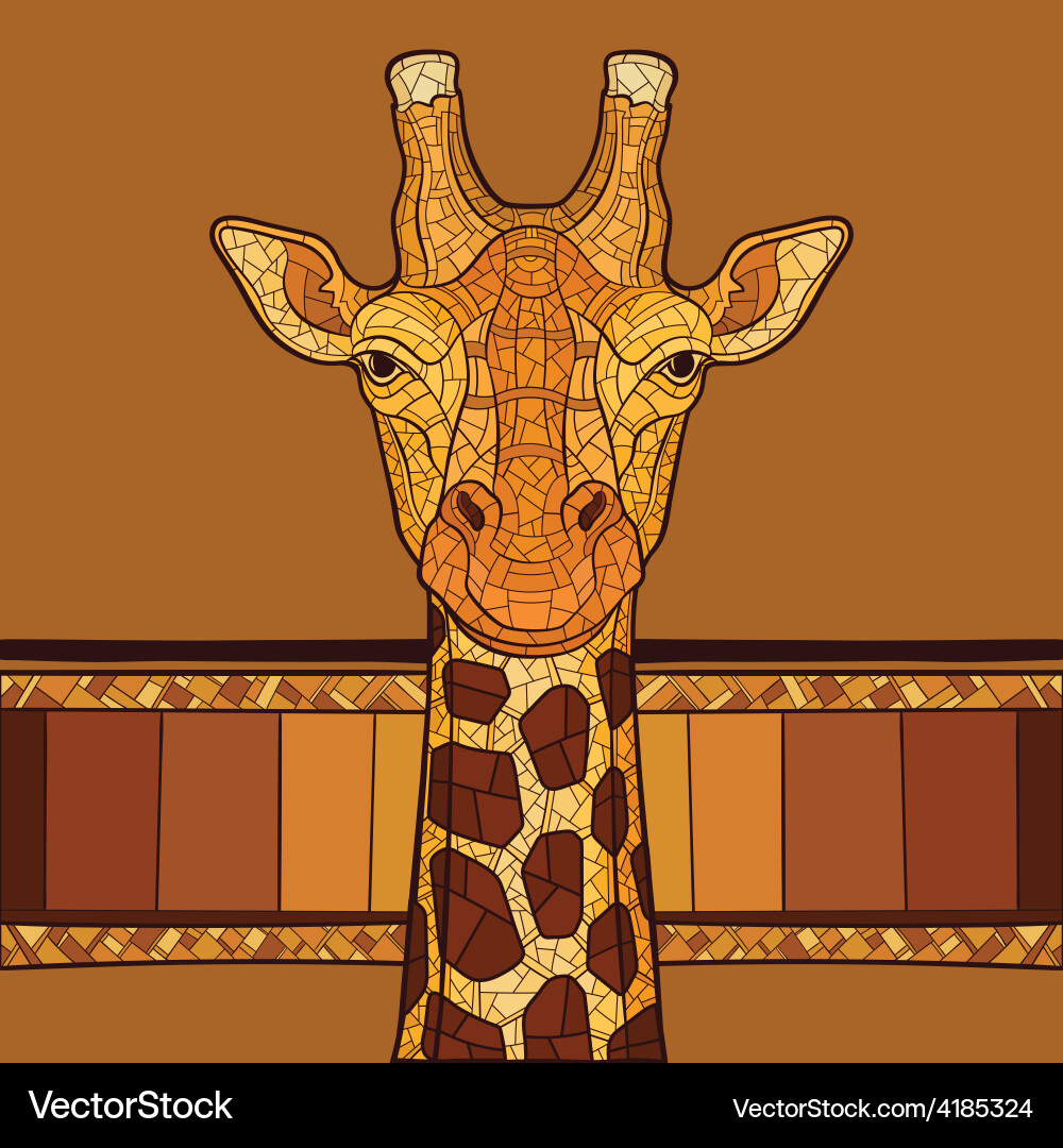 Decorative giraffe head Royalty Free Vector Image