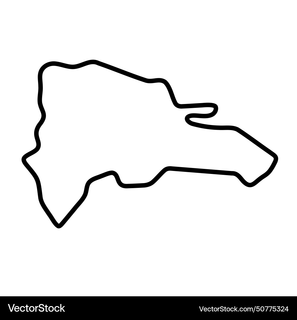 Dominican republic simplified outline map Vector Image
