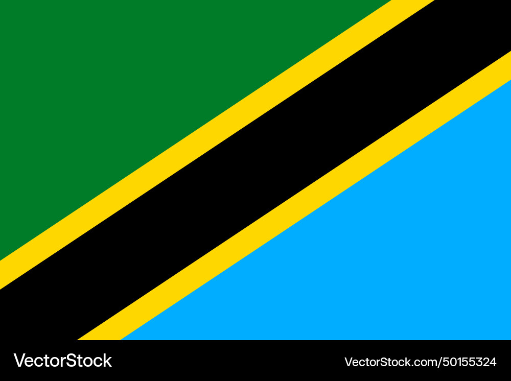 Flags of tanzania Royalty Free Vector Image - VectorStock