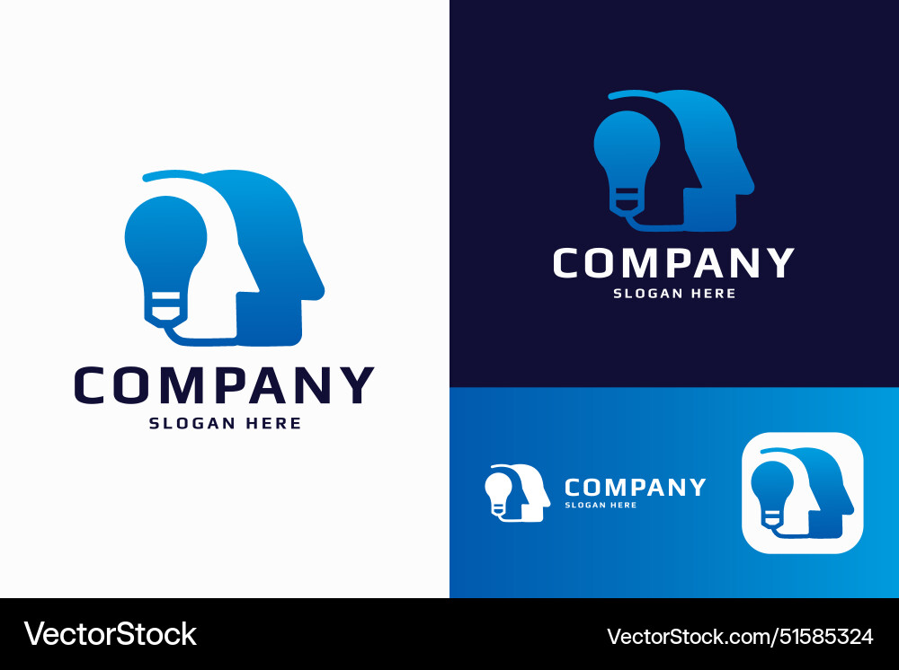 Logo mindset Royalty Free Vector Image - VectorStock