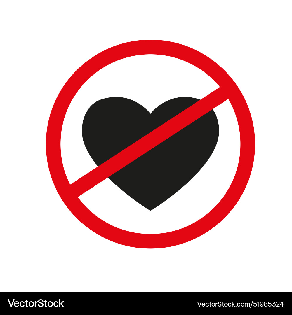 No public affection allowed sign for social Vector Image