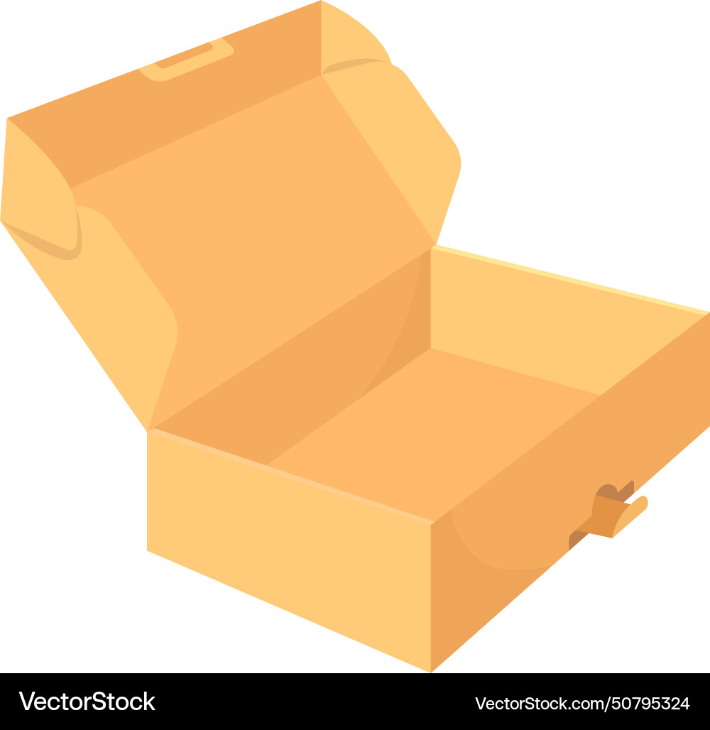 Paper box cartoon icon empty delivery package Vector Image