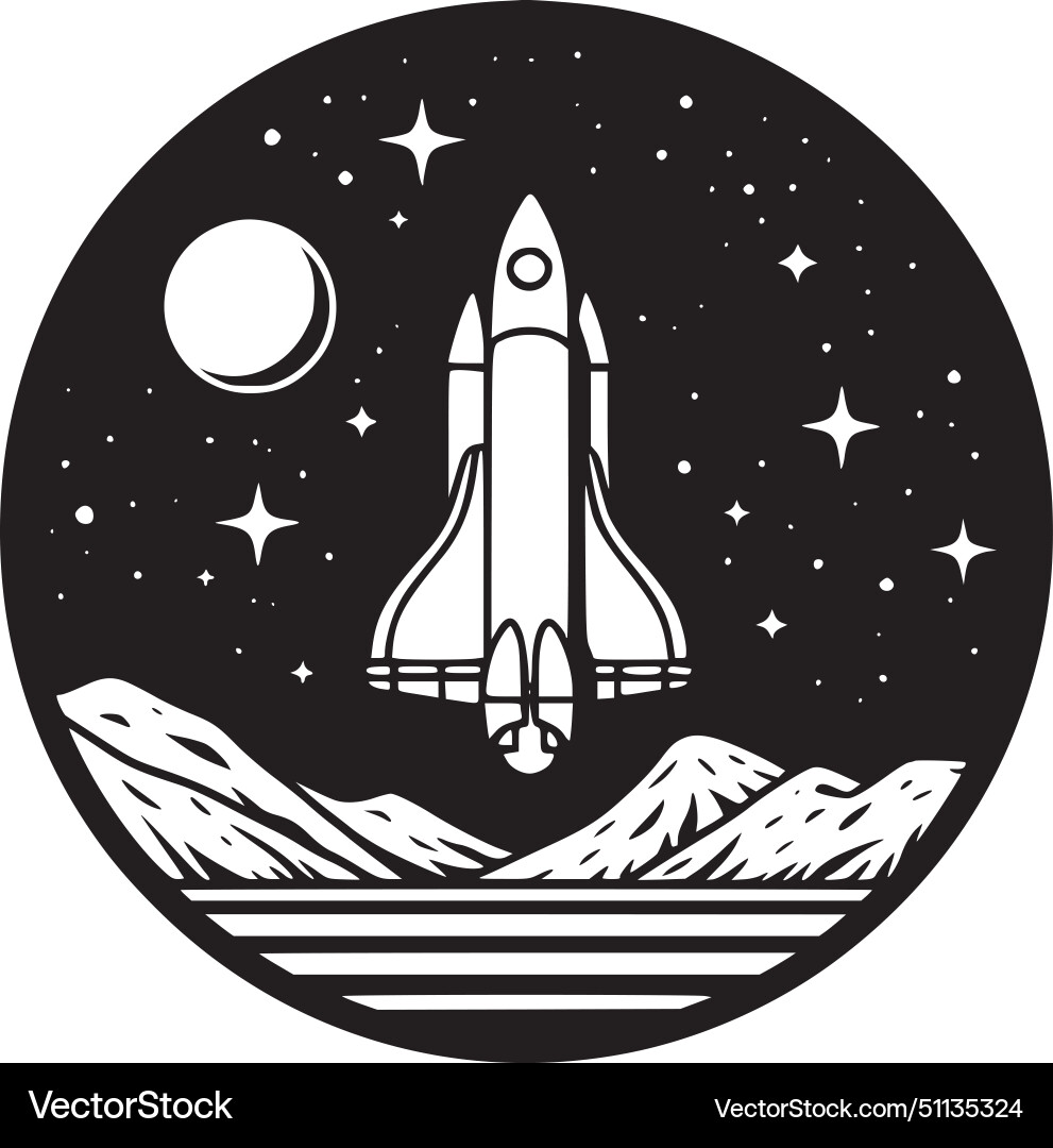 Space - high quality logo ideal for t-shirt Vector Image