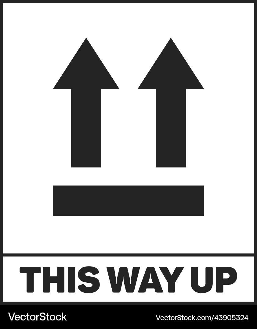This Way Up Symbol This Way Up Stickers For Sale | Redbubble