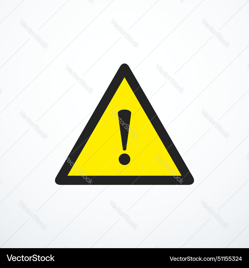 Triangle exclamation mark warning icon Royalty Free Vector