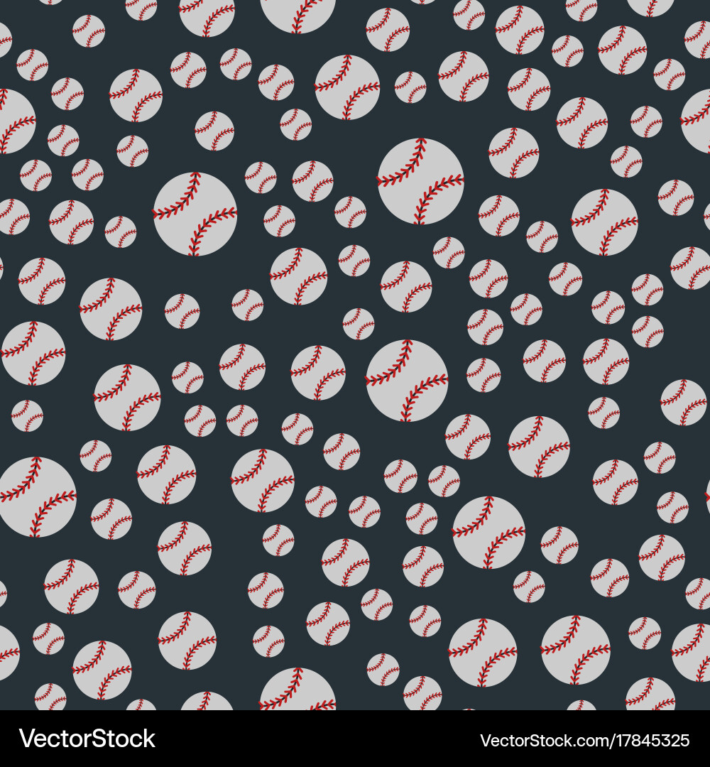 Baseball Pattern Background Royalty Free Vector Image