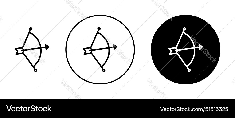 Bow arrow icon Royalty Free Vector Image - VectorStock
