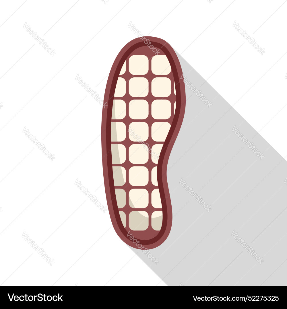 Brown insole providing comfort and support Vector Image
