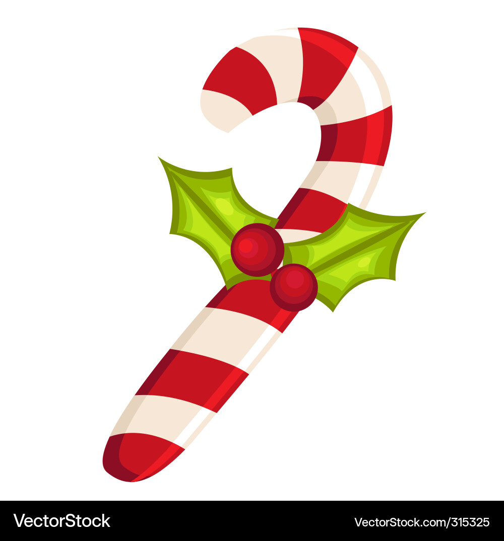 Candy cane Royalty Free Vector Image - VectorStock