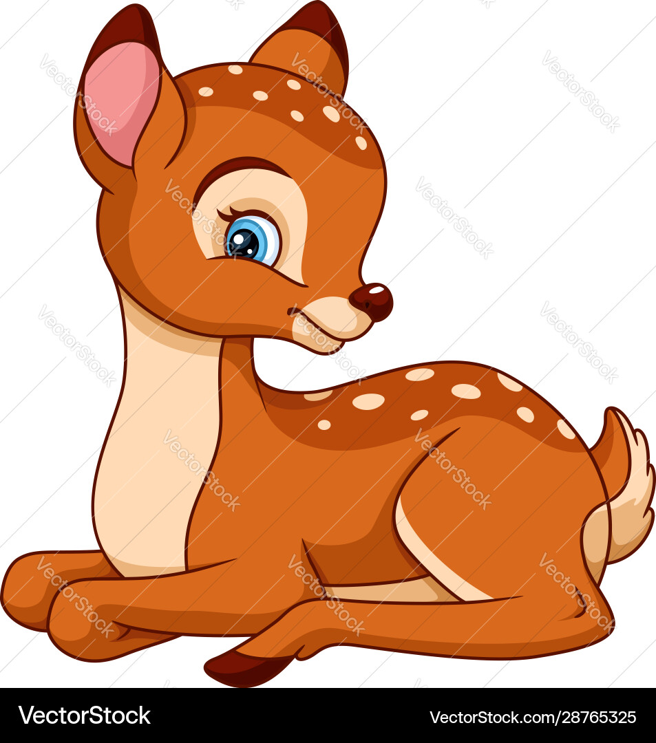 Cartoon little fawn Royalty Free Vector Image - VectorStock