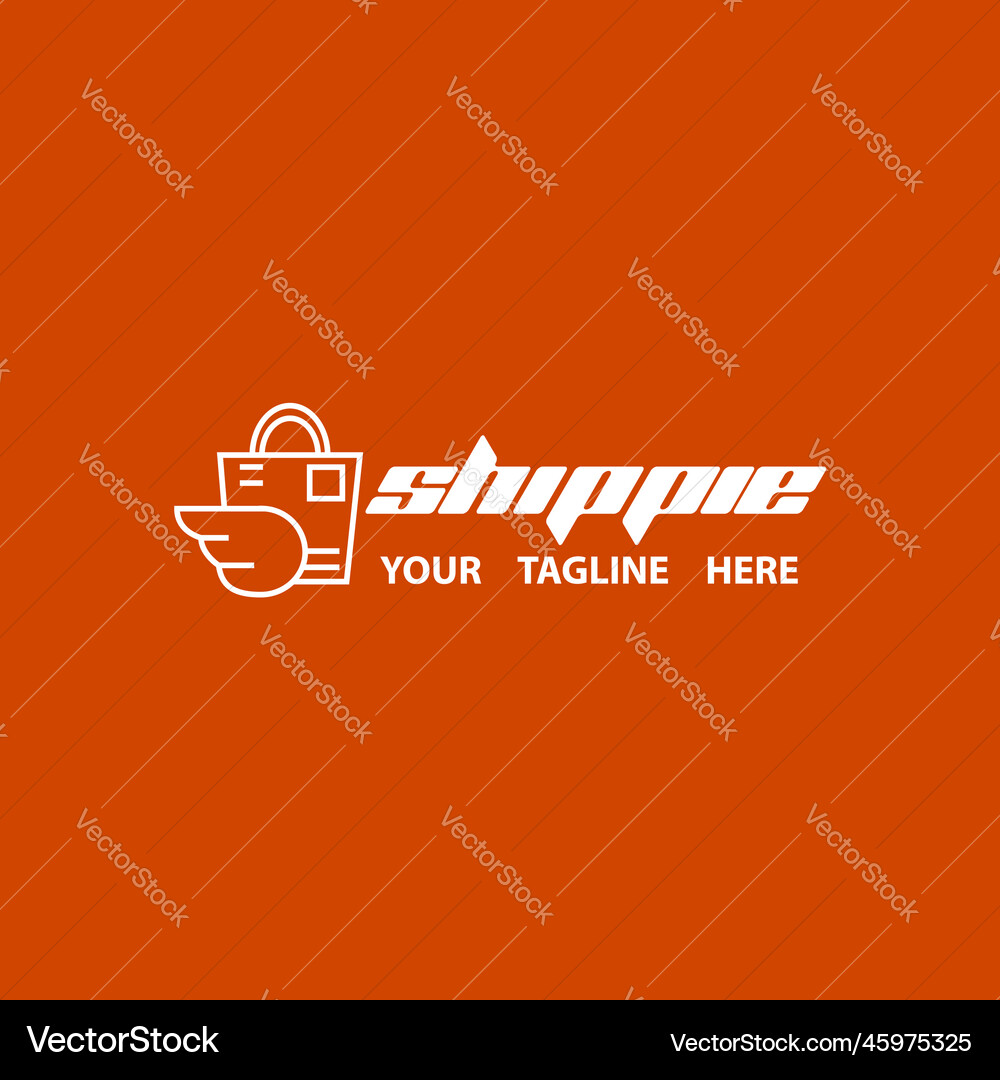 Chat Shop Logo Design Template Shopping-Ikone Vektorbild