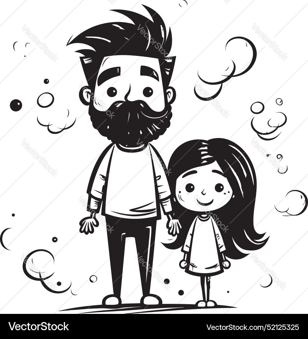 Daddys sidekick father daughter design heartfelt Vector Image
