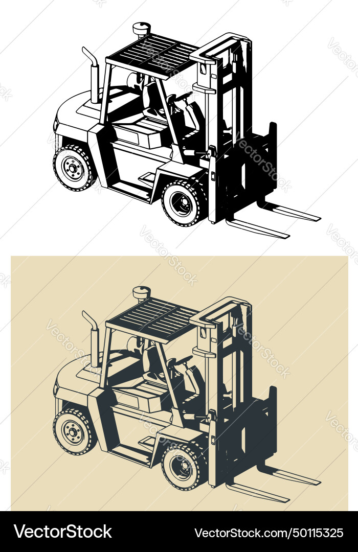 Forklift truck Royalty Free Vector Image - VectorStock