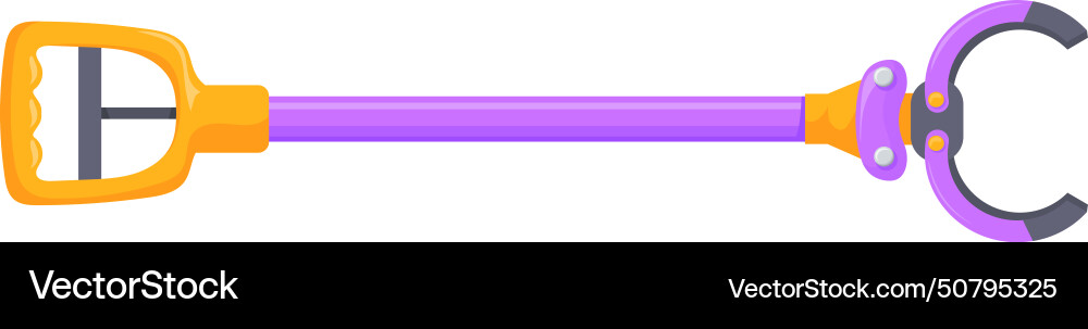 Garbage picker tool cartoon claw grabber icon Vector Image