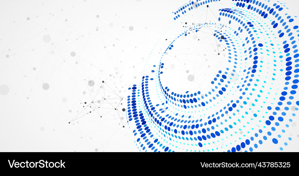 Halftone theme science abstract background Vector Image