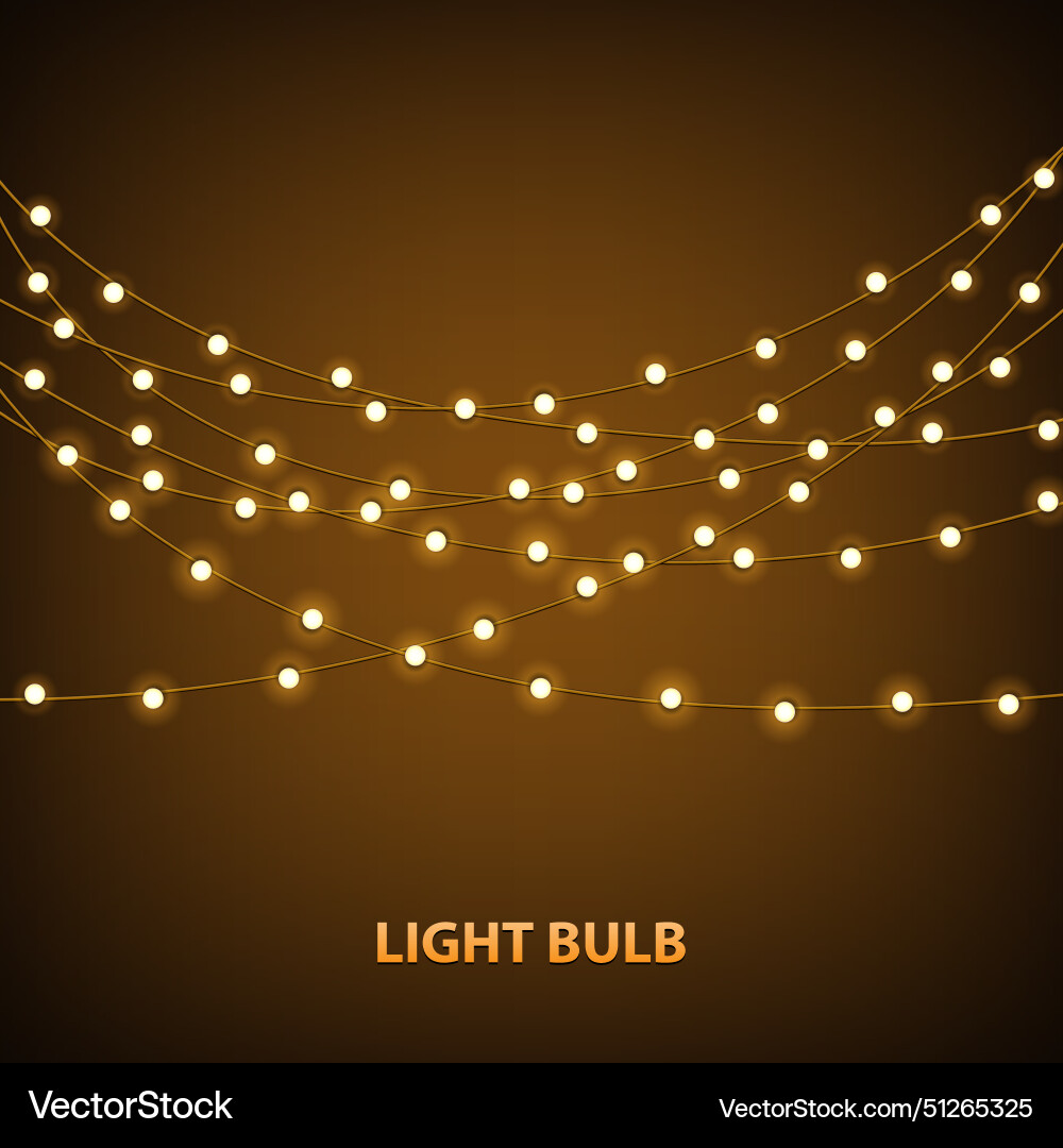 Lights bulb effect for decoration Royalty Free Vector Image