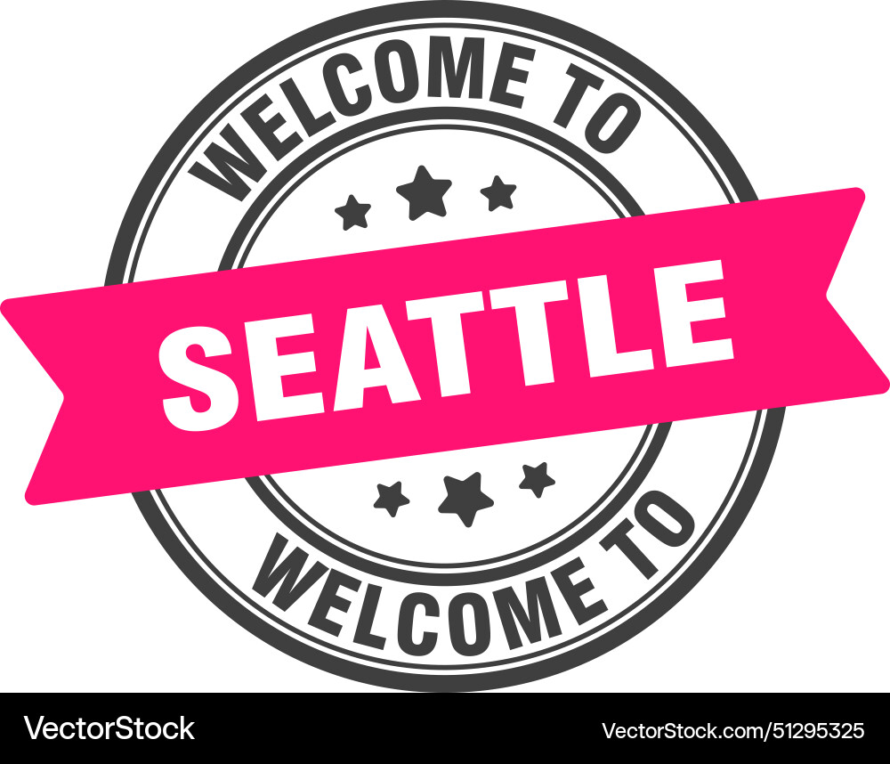 Welcome to seattle stamp round sign Royalty Free Vector