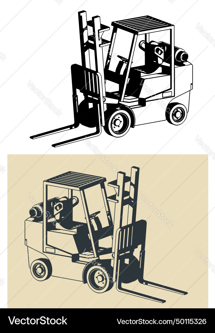 Forklift truck Royalty Free Vector Image - VectorStock