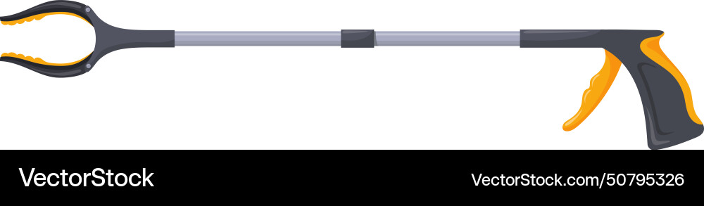 Grabber tool cartoon icon picking hand device Vector Image