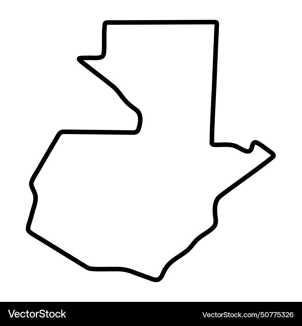 Guatemala simplified outline map Royalty Free Vector Image