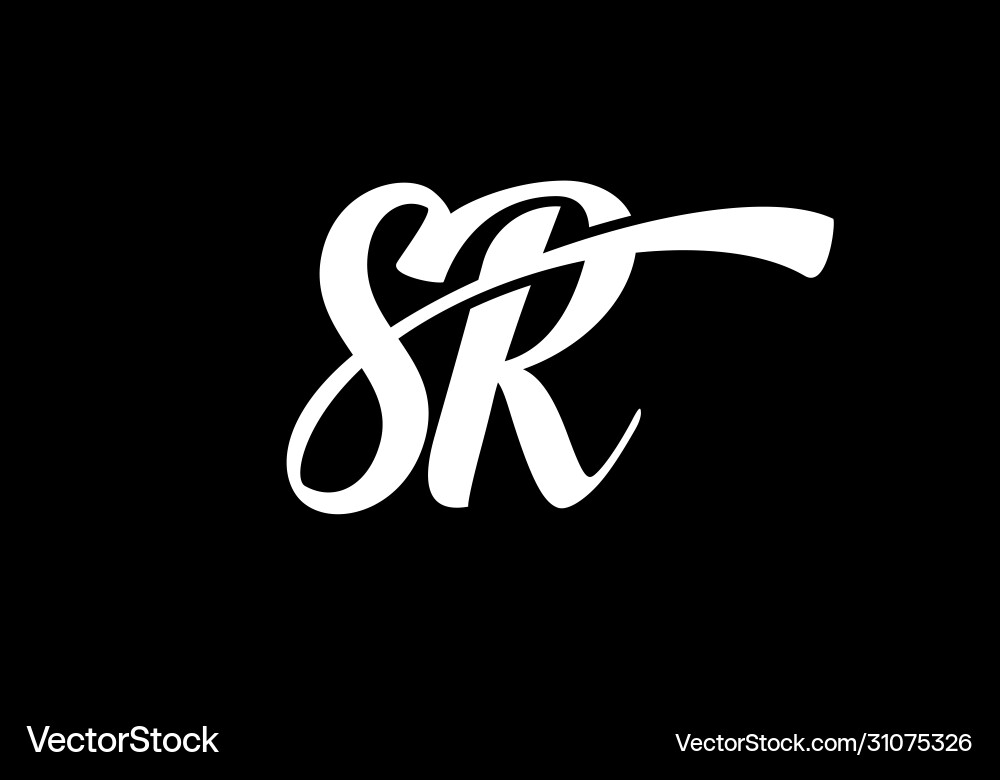 Original Monogramm Buchstaben sr Logo Design Vorlage
