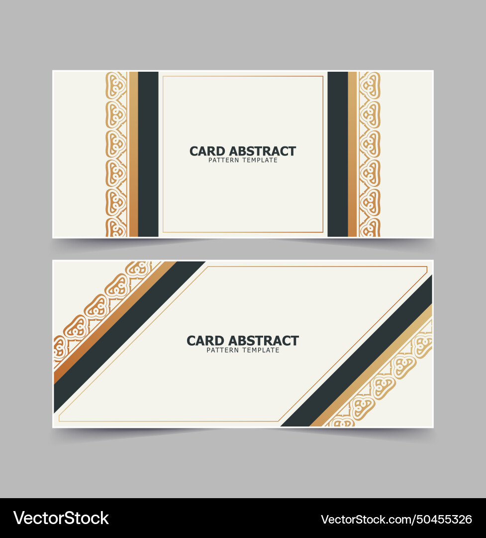 Luxury white ornament pattern style card design Vector Image