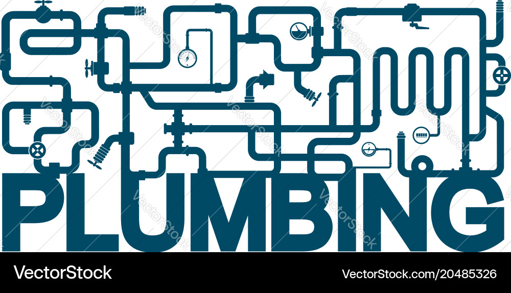 Plumbing and sanitary design Royalty Free Vector Image