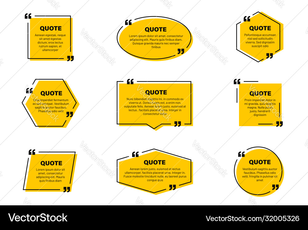 Quote text box frame with space Royalty Free Vector Image