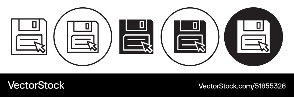 Save icon set collection for web Royalty Free Vector Image