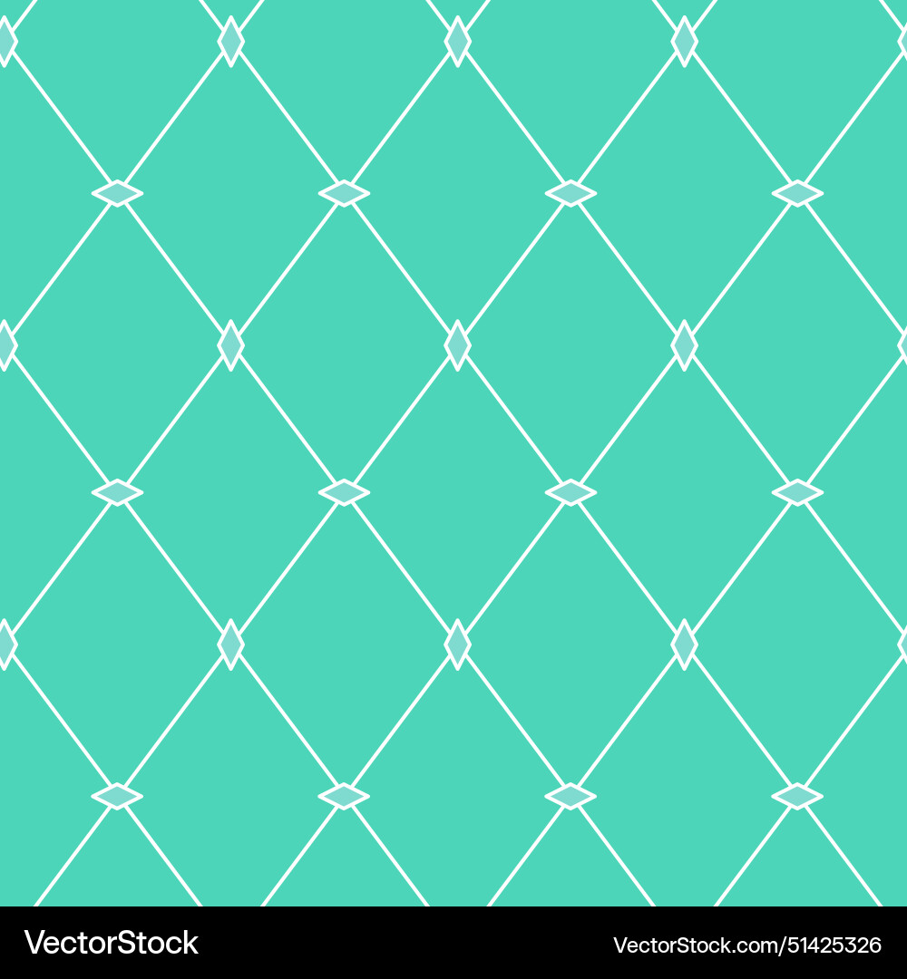 Teal geometric diamond seamless pattern Royalty Free Vector